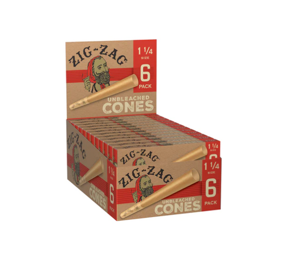 ZIG-ZAG CONE RED UNBLEACHED 1-1/4 24 PACK – JAY JAY DISTRIBUTORS INC